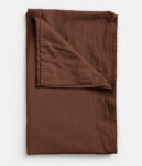 Dark brown fitted sheets in GOTS-certified organic cotton